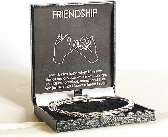 Friendship Boxed Sparkling Bangle – Perfect Message